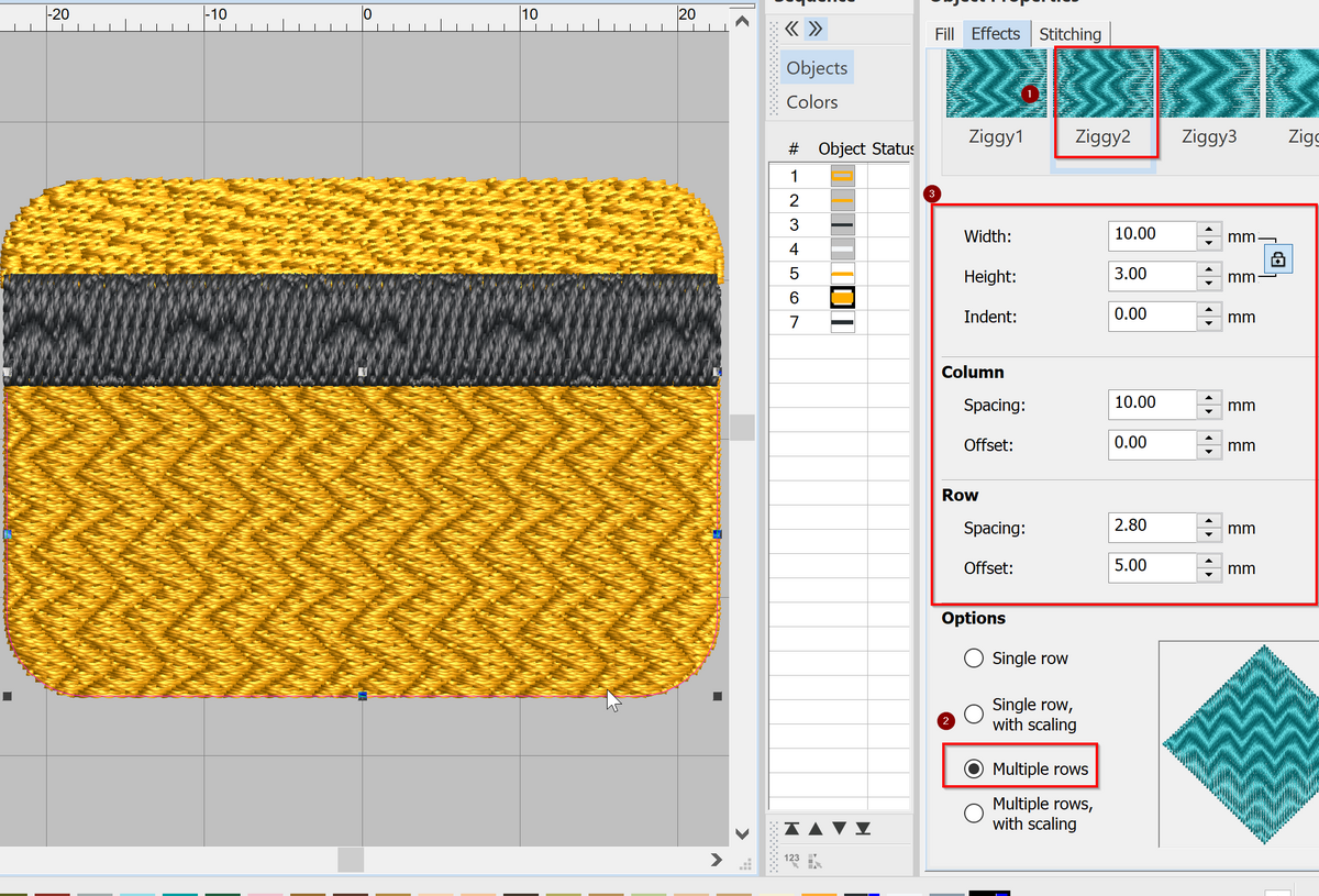Tatami embroidery fill patterns - EduTech Wiki